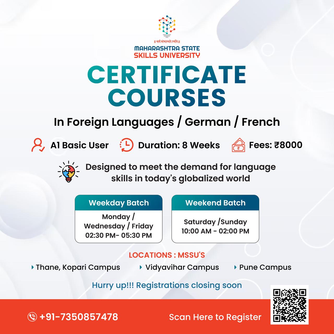 Foreign Language Courses in French German - RT-MSSU